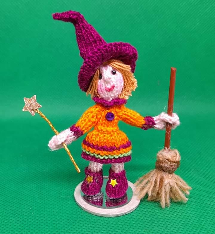 Patrick Pumpkin and Wendy Witch in 3 Sizes. Halloween Knitting Pattern ...