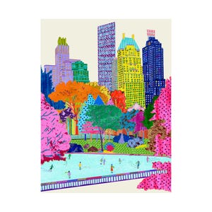 Skating in the City Art Print - Etsy