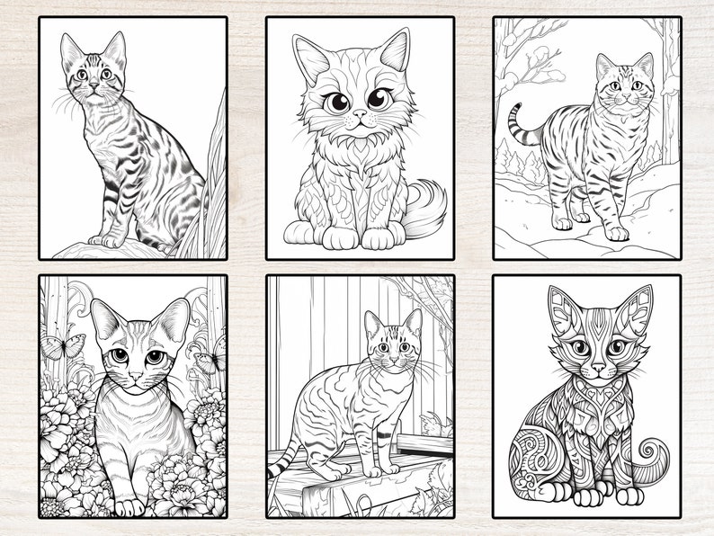 Coloring Pages Bengal Cats and Kittens , Coloring Book Ages 7 ...