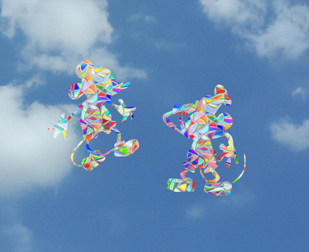 Mickey Mouse Suncatchers: Rainbow Window Decals, Set of 2 - Etsy