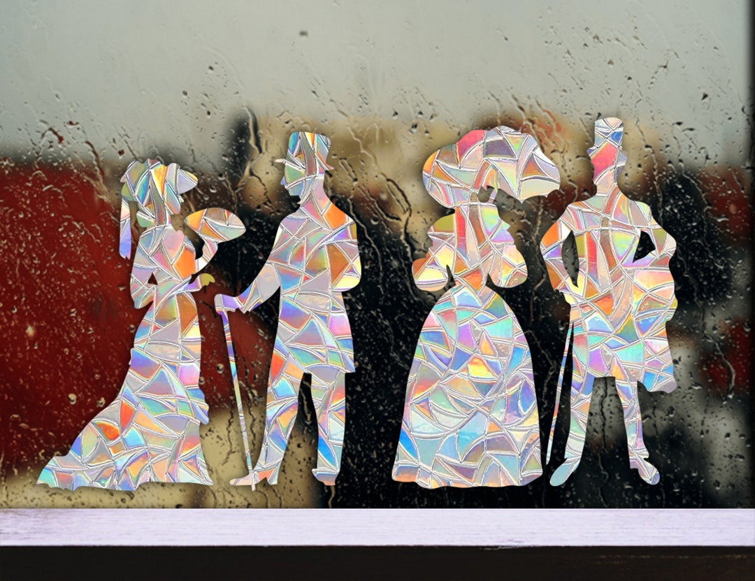 Victorian People Stickers for Windows / Suncatcher Clings Historical ...