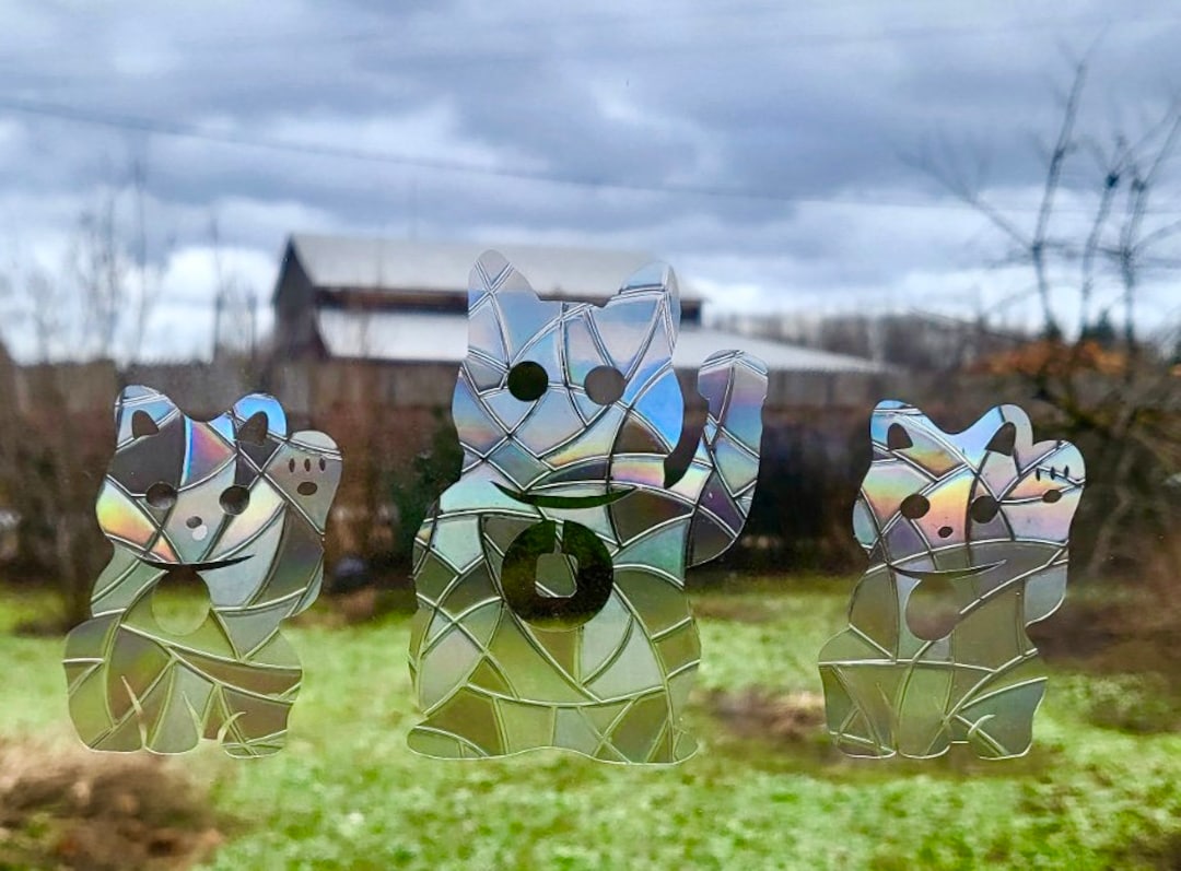 Lucky Cat Window Clings: Rainbow Suncatcher Decals, Set of 3 - Etsy