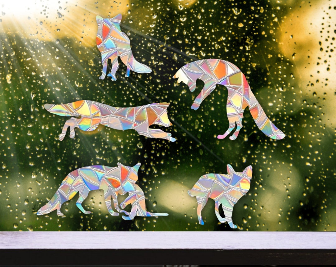 Fox Suncatcher Stickers Rainbow Maker Decals / Light Catcher Window ...