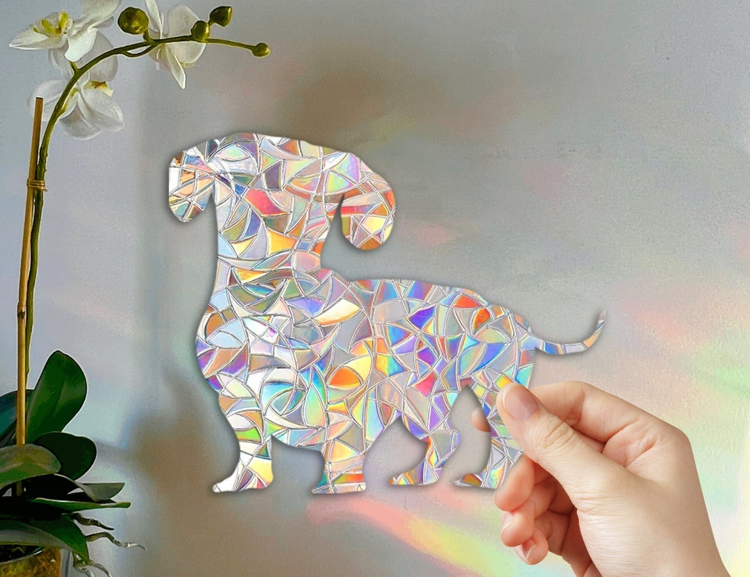Dachshund Window Sticker Dog Suncatcher Cling 1 Pcs / Removable ...