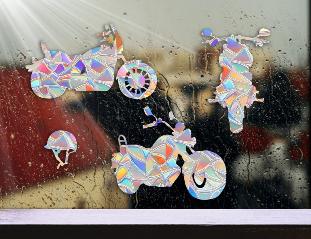 Motorcycle Decals, Windows Suncatcher Hangings, Motor Bike Stickers of ...