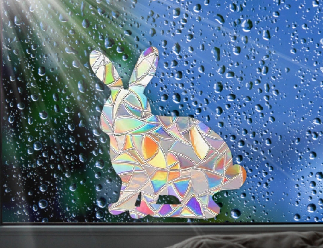 Bunny Suncatcher Sticker Rainbow Window Sun Catcher Decal / Rabbit Home ...