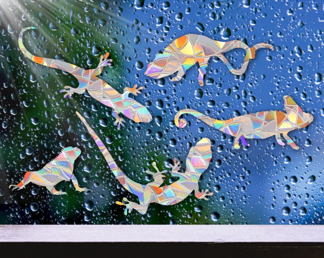 Lizards Windows Sun Catcher Clings Rainbow Maker Stickers Set of 5 Pcs ...