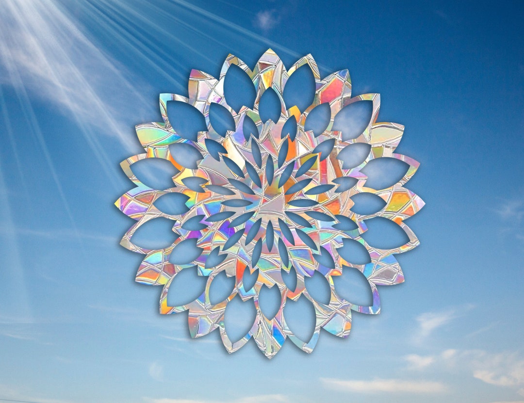 Mandala Window Suncatcher Cling, Sun Catcher Decal, Rainbow Maker ...