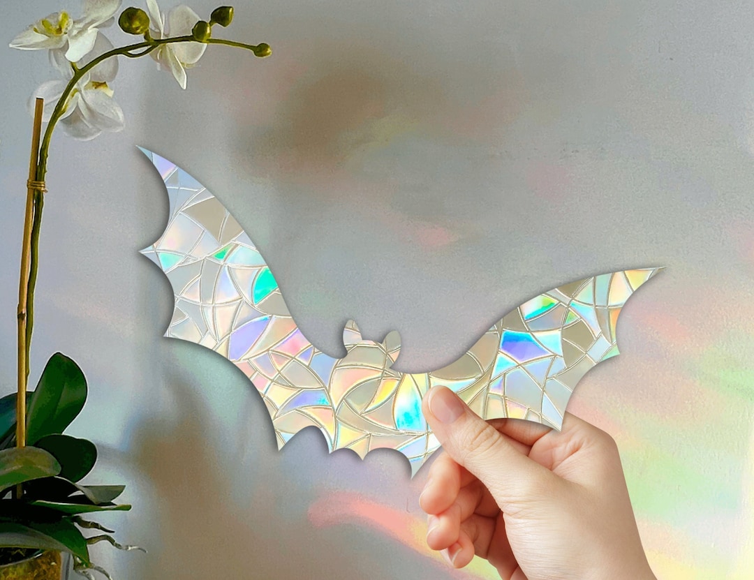 Bat Windows Suncatcher Cling of 1 Pcs / Removable Reusable BAT Decal ...
