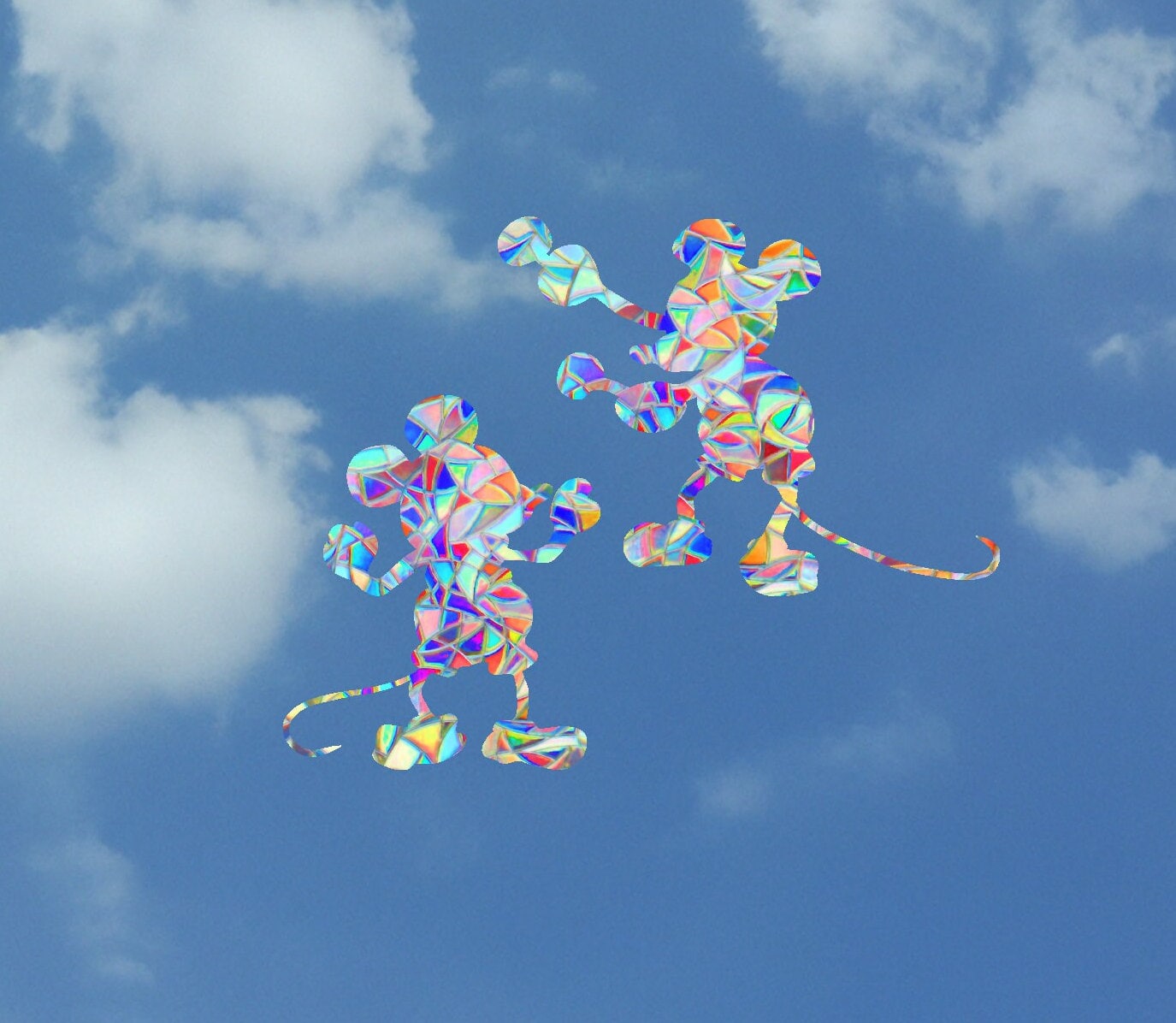 Mickey Mouse Suncatchers Set 2 Pcs Windows Sun Catcher Clings ...