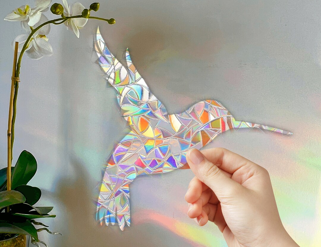 Hummingbird Suncatcher Sticker Rainbow Maker / Sun Catcher Decal Window ...
