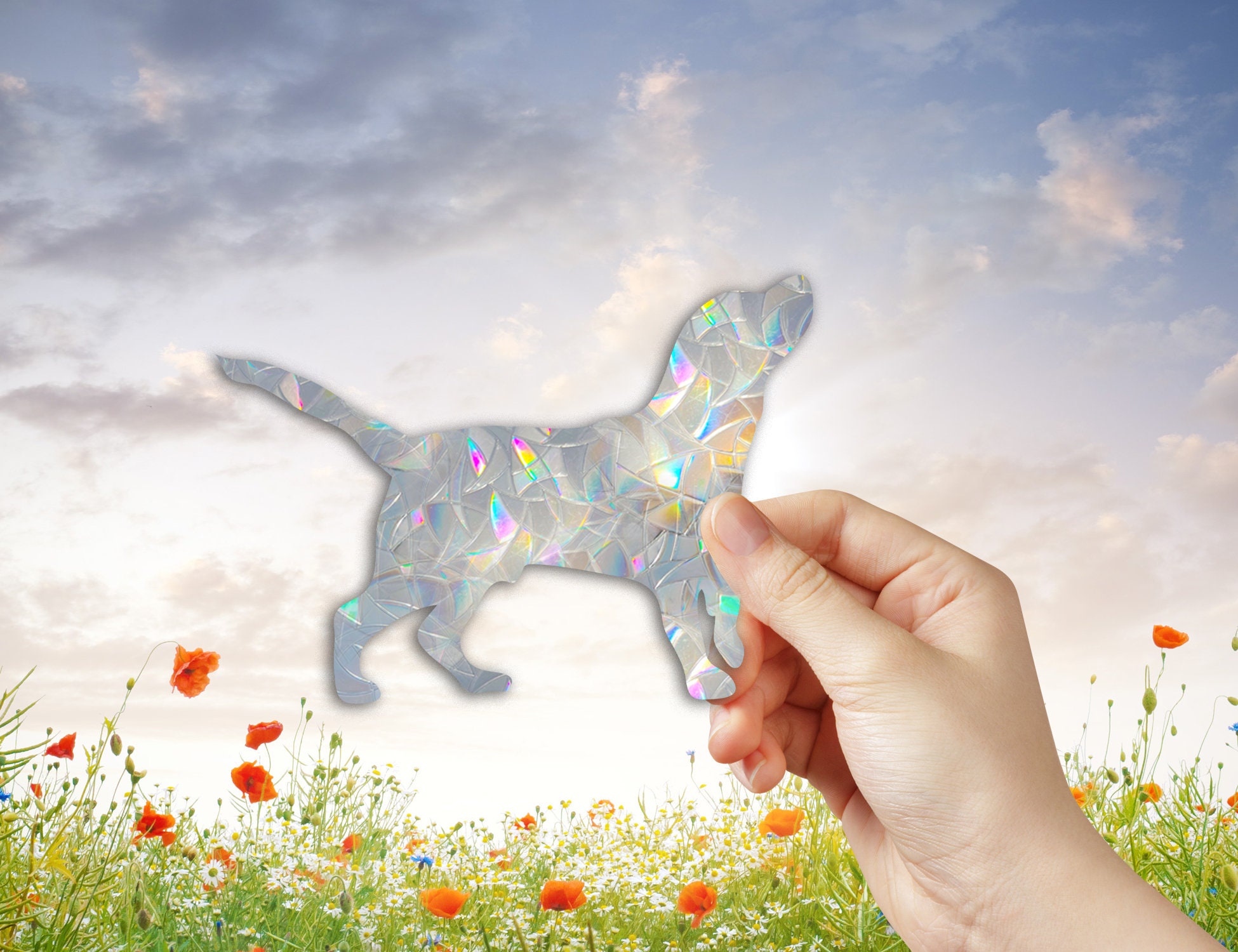 Beagle Dog Set Windows Suncatcher, Clings of 5 Pcs, Removable Dogs ...