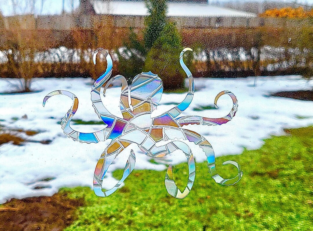 Octopus Suncatcher Window Cling / Rainbow Through Sunlight Prism Decals ...