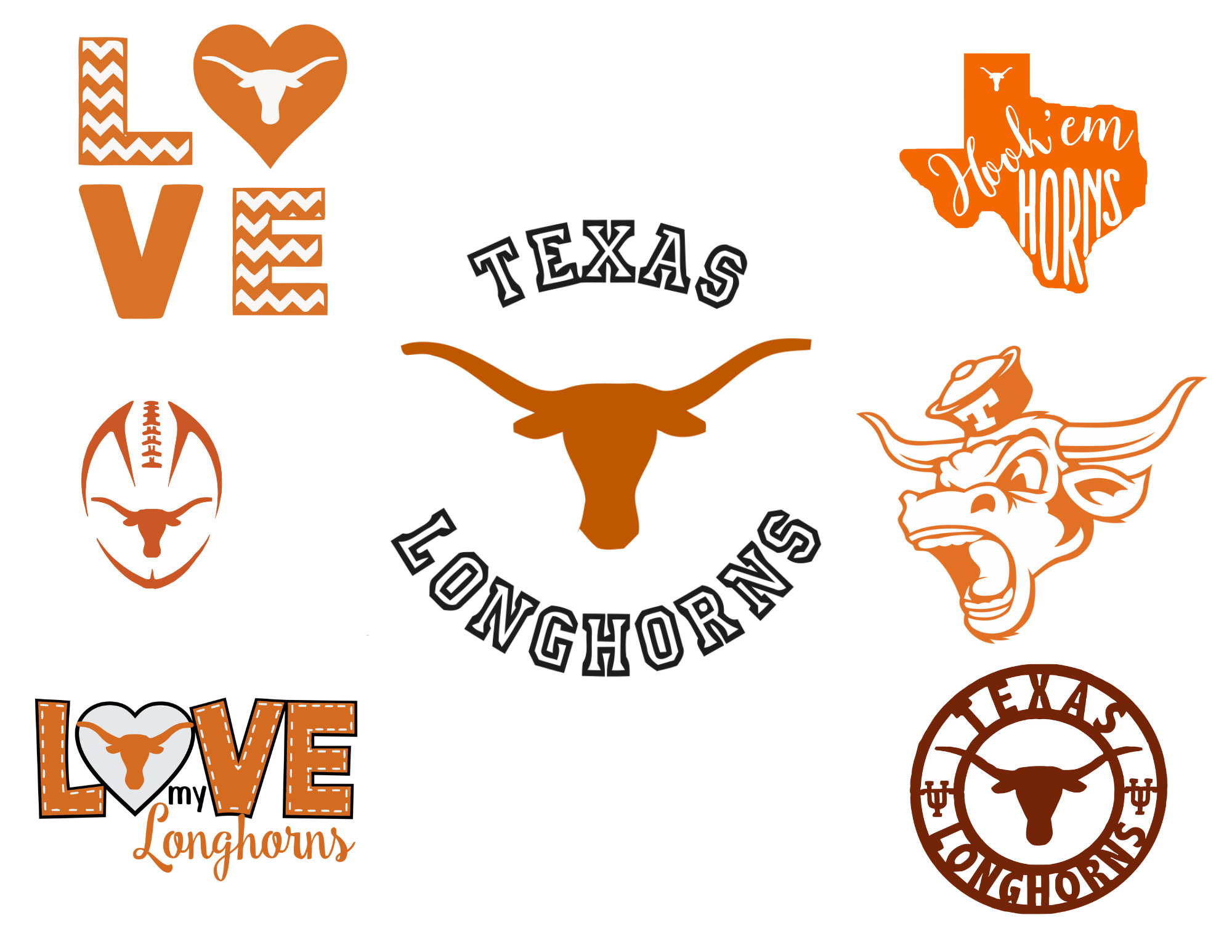 University Of Texas Longhorn Clipart Free