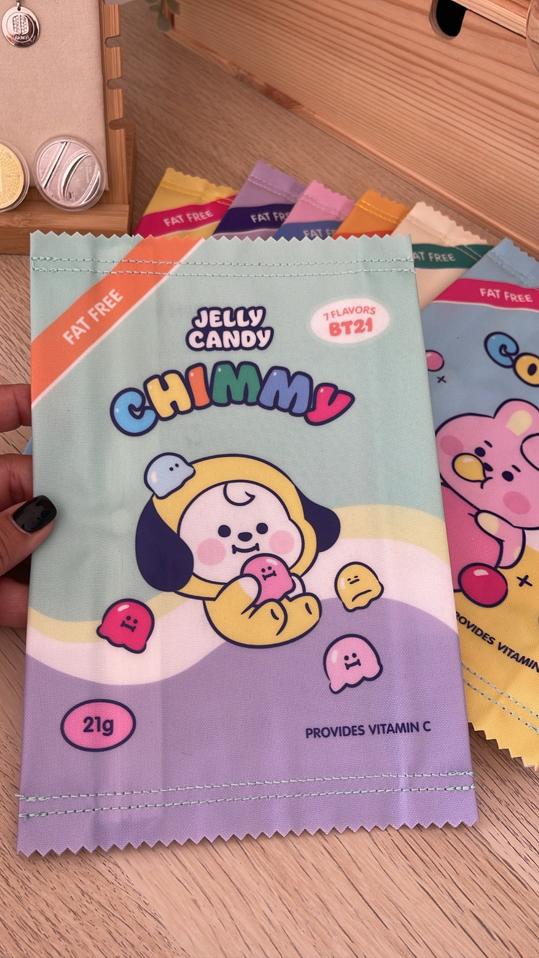 BTS BT21 Jelly Candy Large Pouch - Etsy