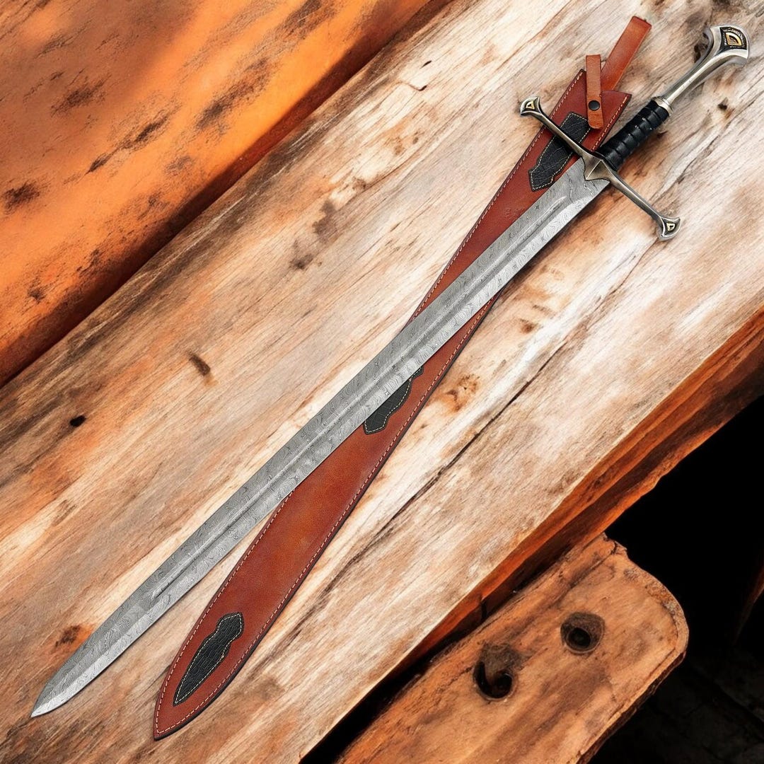 Hand Forged Damascus Steel Viking Sword, Damascus Steel Vikings Sword ...