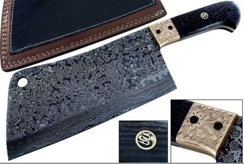 Cleavers / Kitchen Knives, Custom Handmade Hand Forged Damascus Steel ...