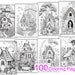 100 Magical House Coloring Pages, Grayscale Fantasy Fairy Garden ...