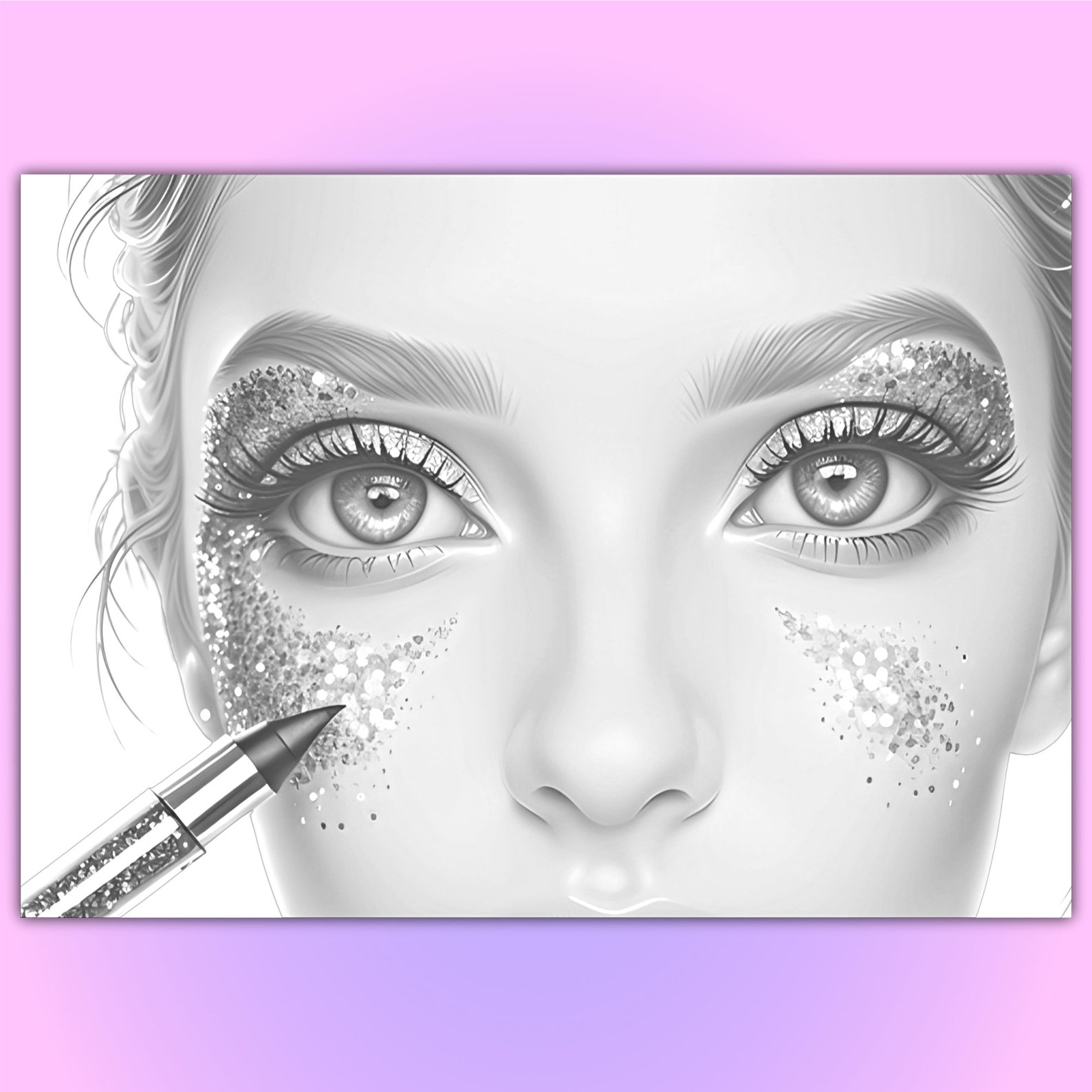 Realistic Eye Coloring Book: Grayscale Illustration (printable PDF) - Etsy