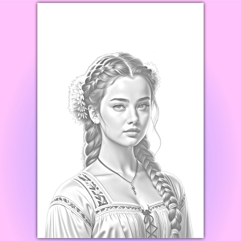 Grayscale Coloring Pages, Mixed With Fantasy, Flower, Fairy, and Native ...