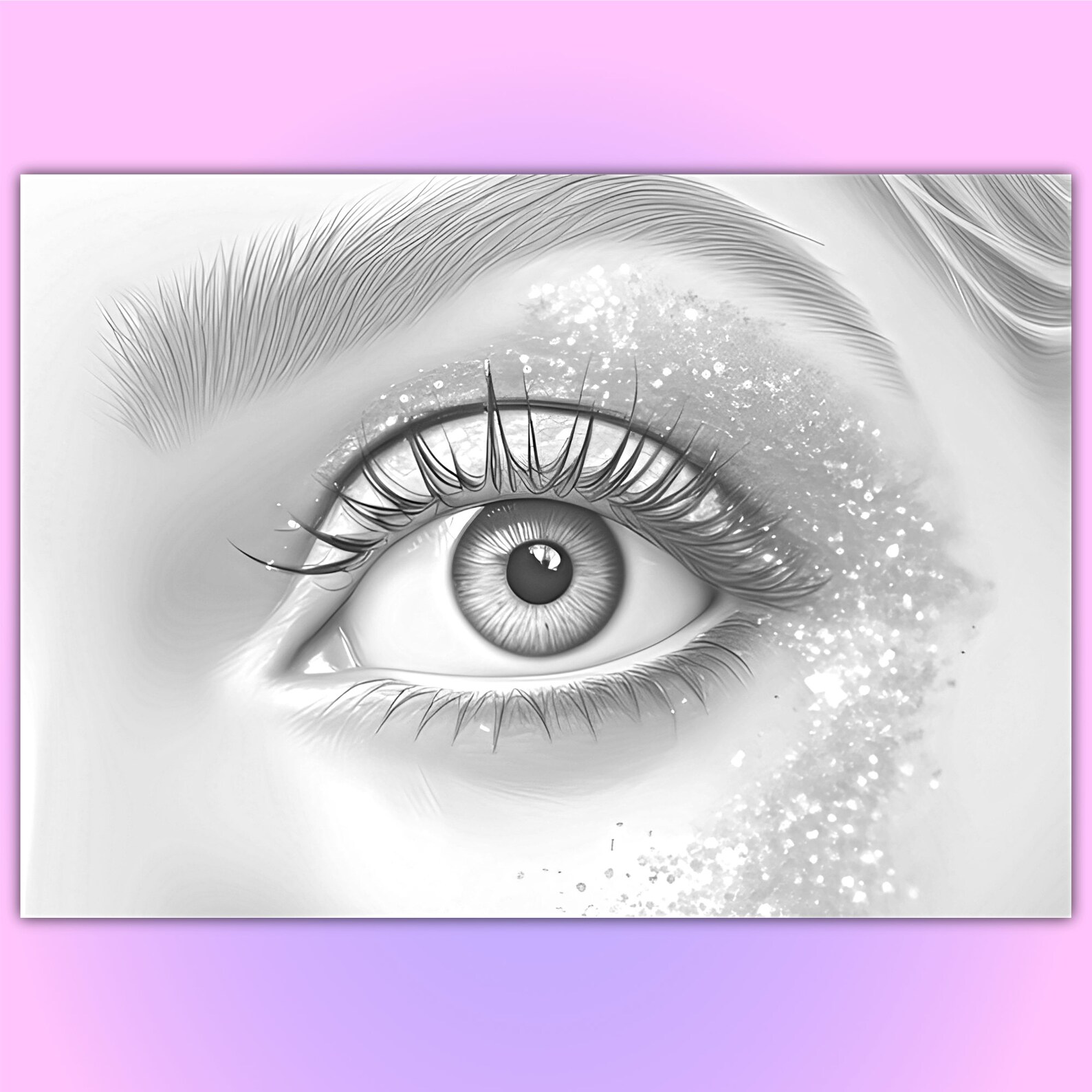 Realistic Eye Coloring Book: Grayscale Illustration (printable PDF) - Etsy