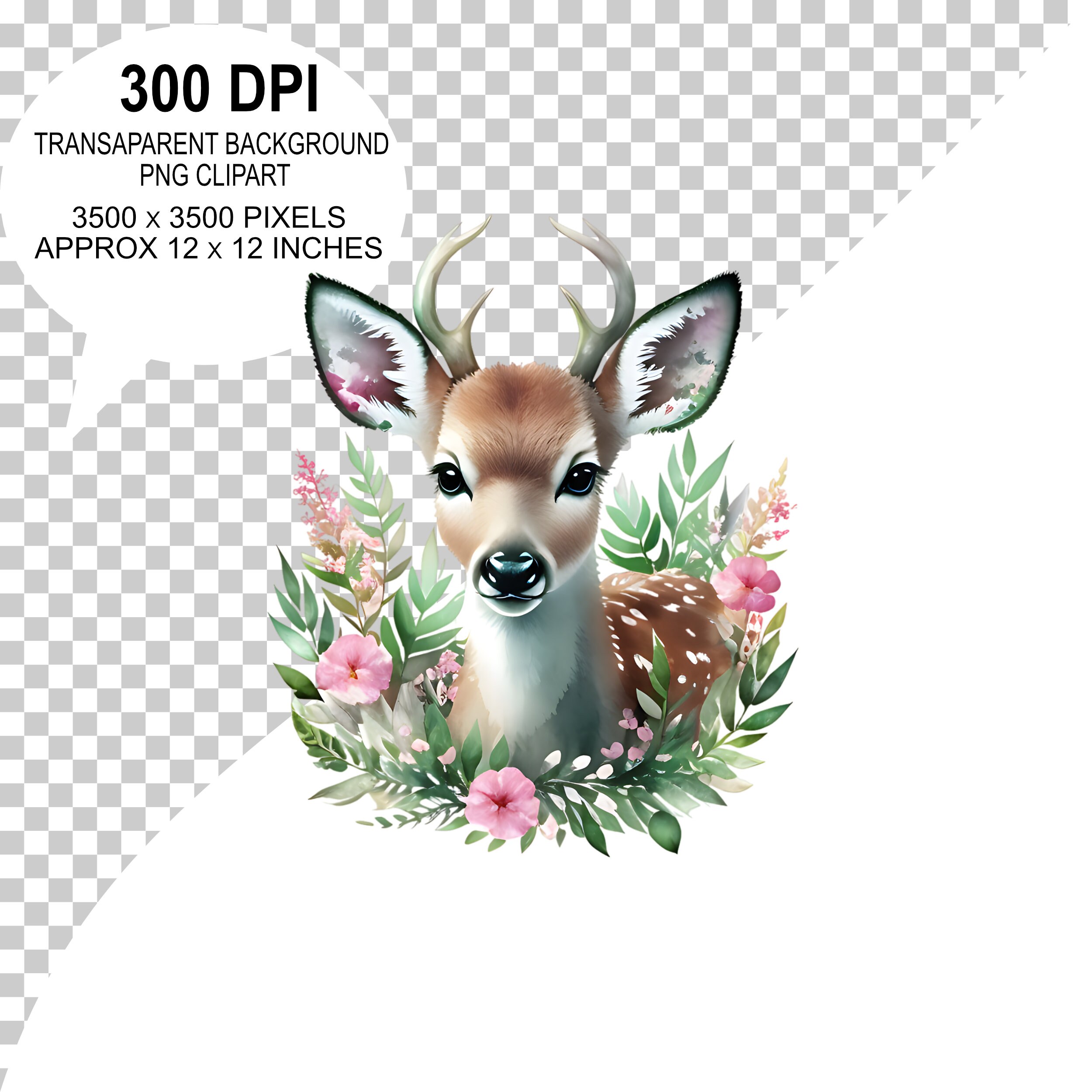 Deer Clipart PNG Watercolor Deer Clipart Forest Animal - Etsy Australia