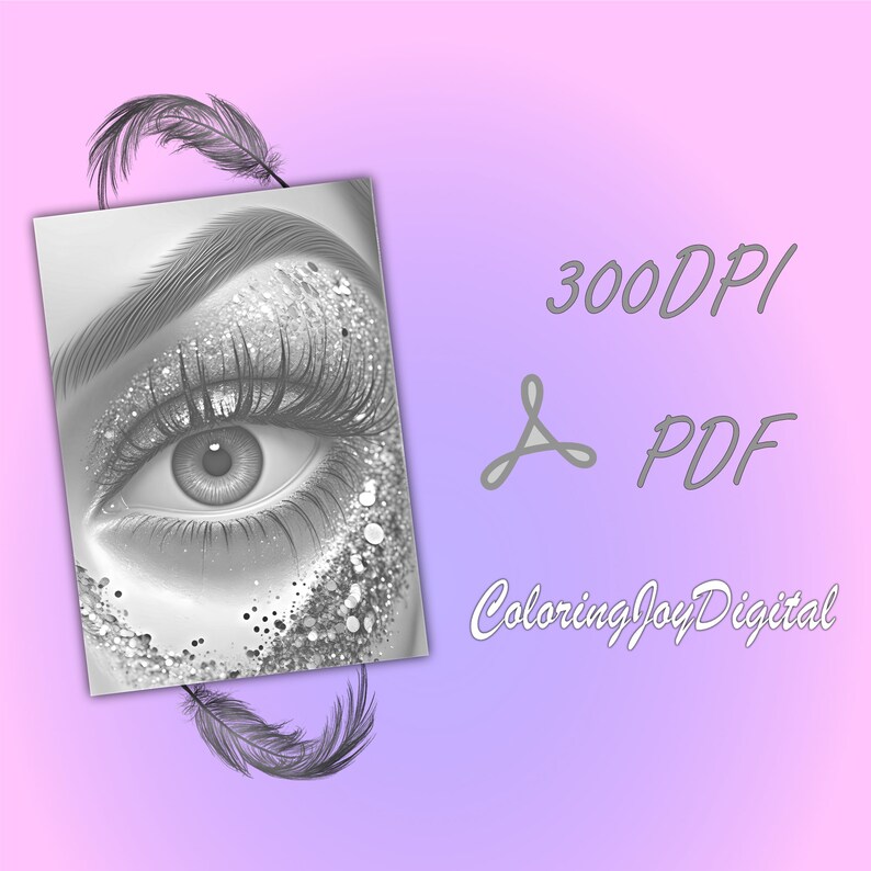 Realistic Eye Coloring Book: Grayscale Illustration (printable PDF) - Etsy