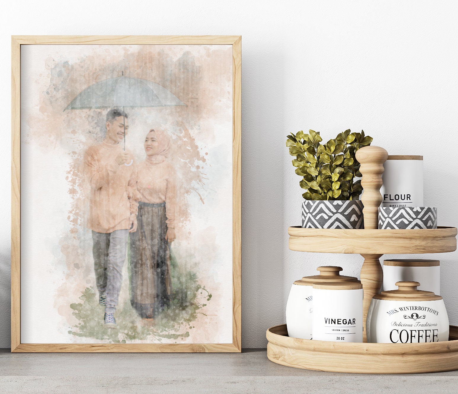 Painting From Photos, Custom Couple Portrait Watercolor, Personalized ...