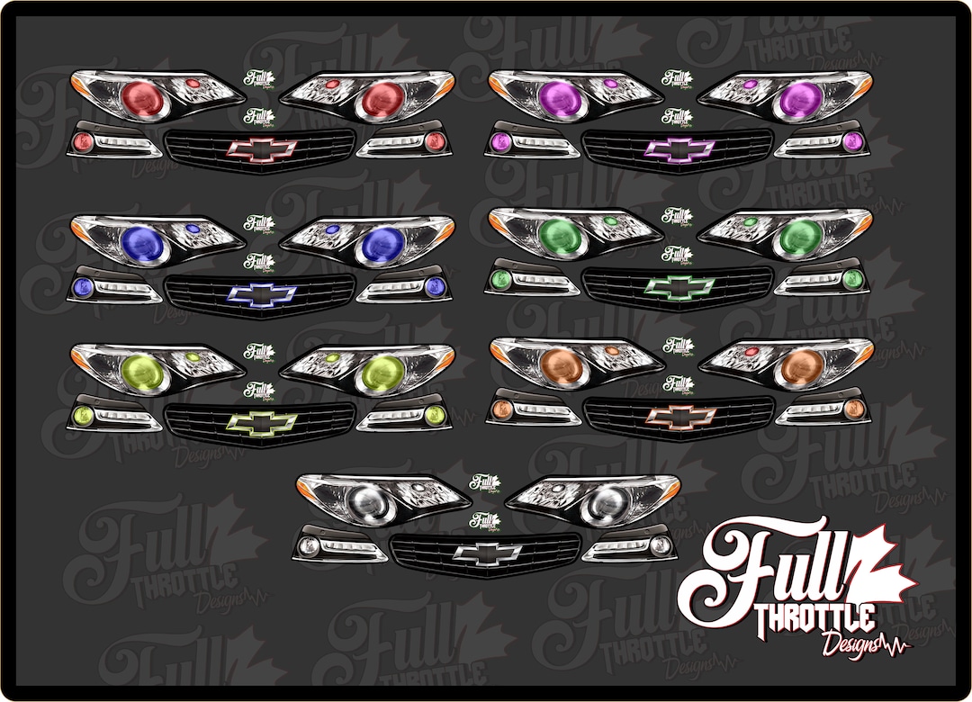 Late Model Headlight Decal Kit, Race Car Headlight Decal Bundle, Headlight Decal Bundle ...