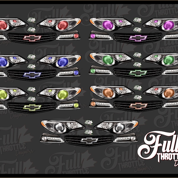 Car Headlight Decals - Etsy