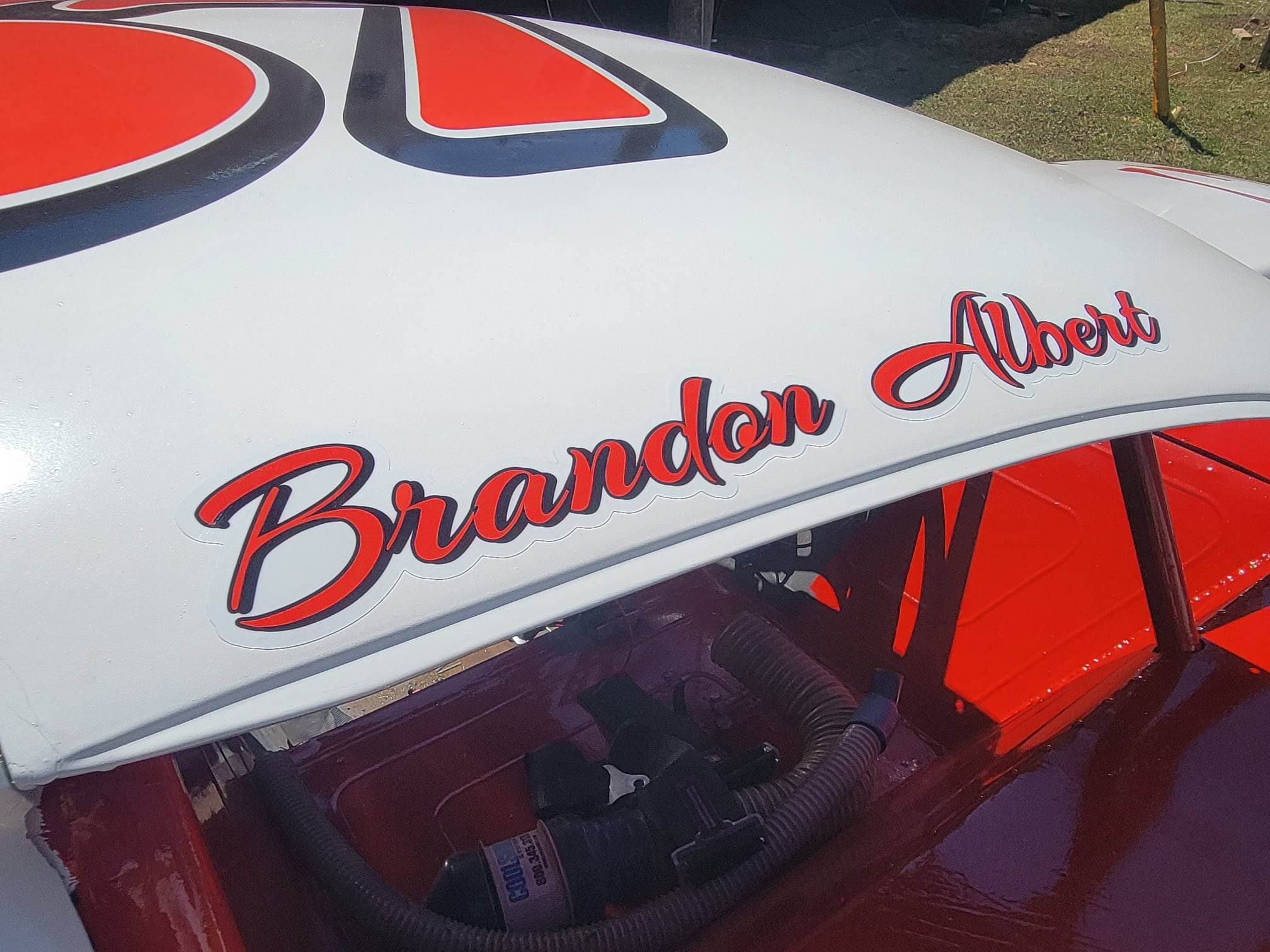 Custom Name Decal, Race Car Name Bar, Custom Decal, Outdoor, Motorsport ...