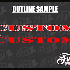 Custom JEEP Hood Text! Set of Two - 30" Long X 2" Tall - Two Color ...