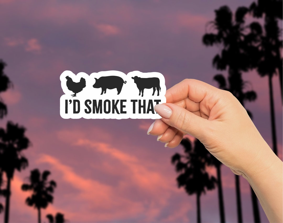 I'd Smoke That BBQ Decal - Etsy