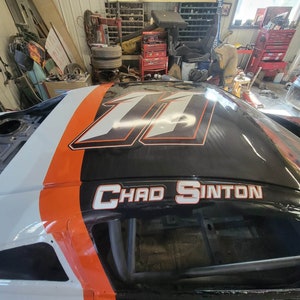 Custom Name Decal, Race Car Name Bar, Custom Decal, Outdoor, Motorsport ...