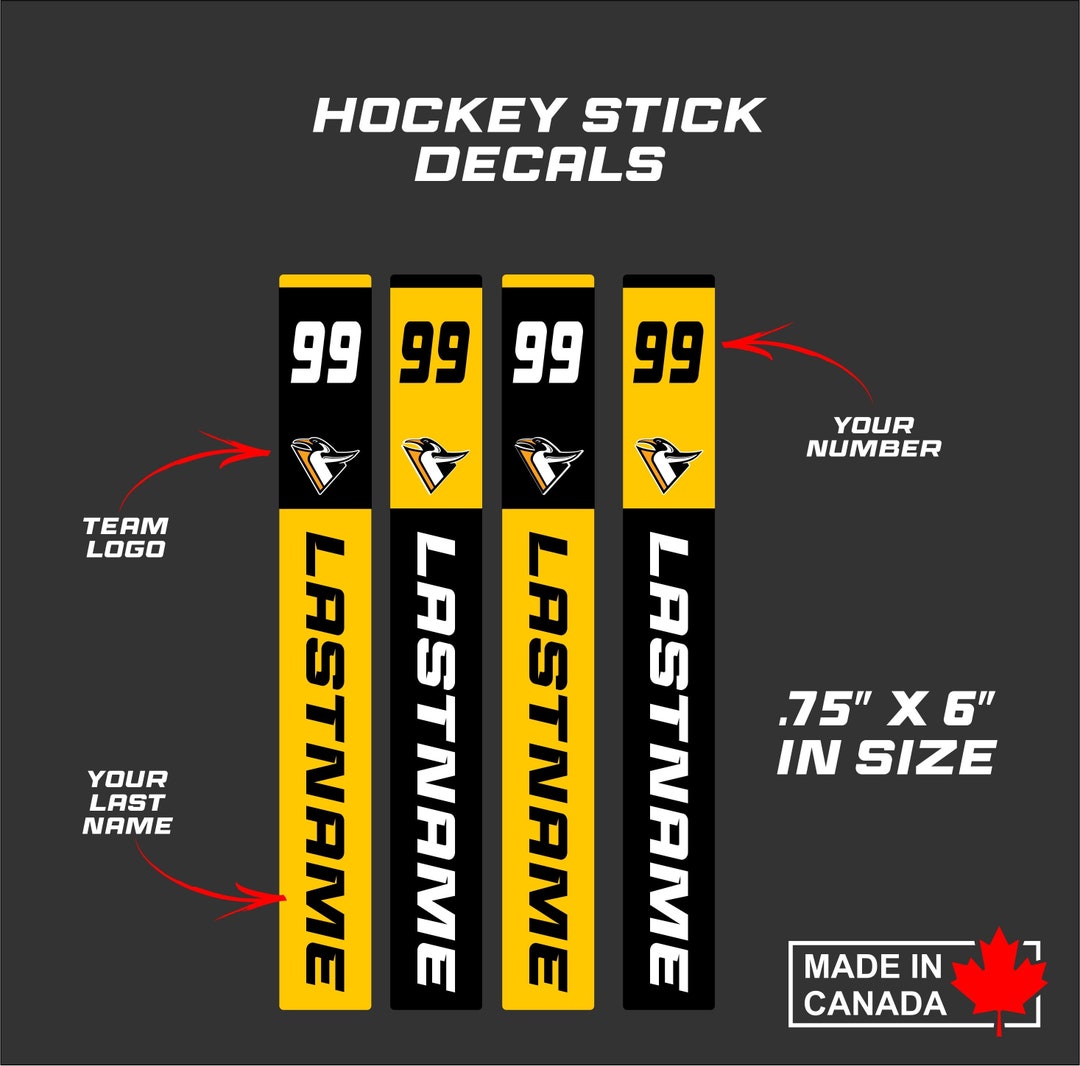 Custom Hockey Stick Decal Sets - Etsy