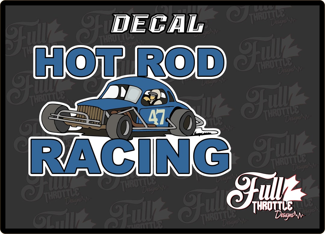 Hot Rod Racing Decal, Car Decal, Hot Rod Sticker, Customizable Decals ...