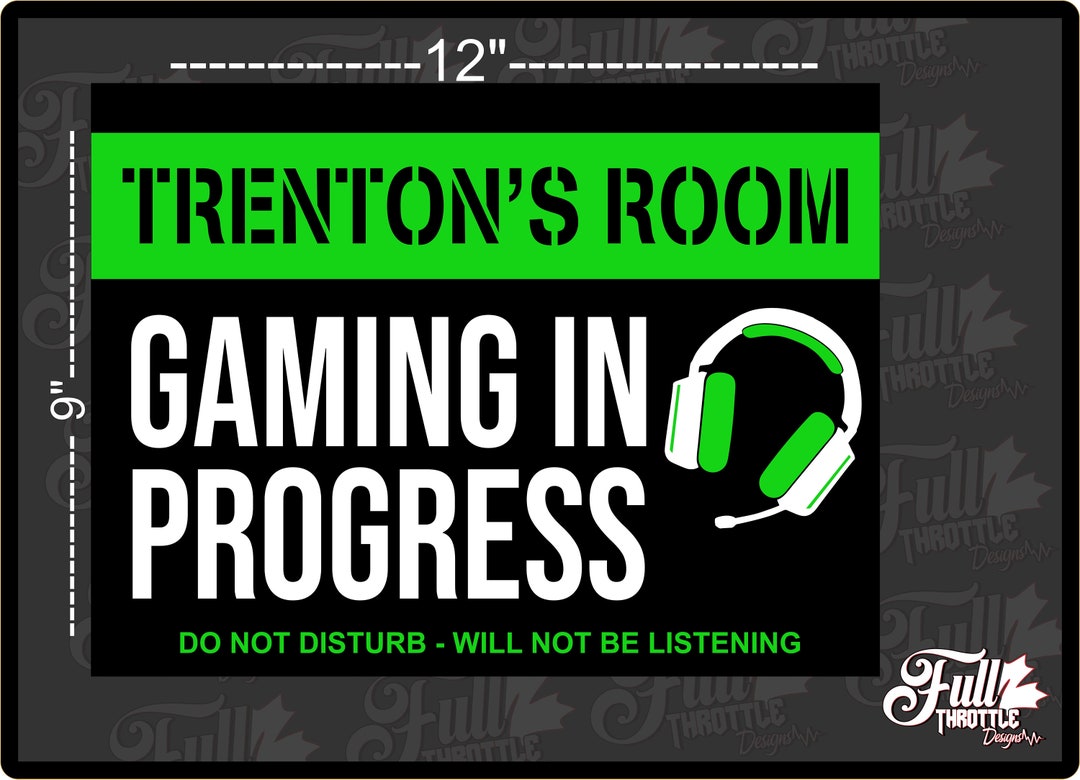 Gaming Room Sign , His/her, Custom/personalized Sign , Kids Room Sign ...
