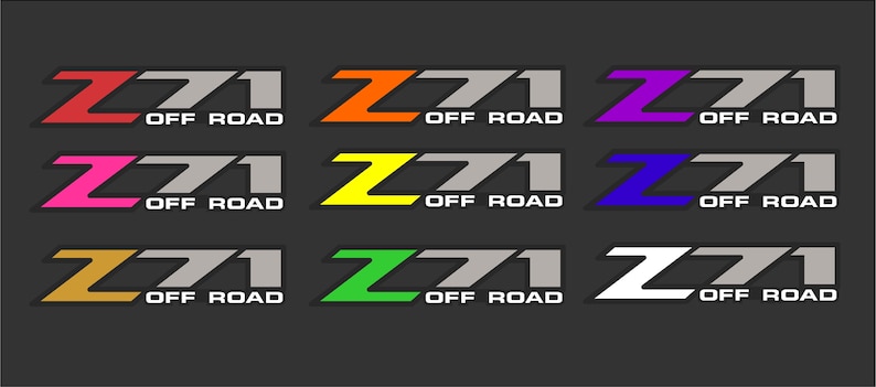 Chevy off Road Decals, Z71 Decals, Truck Decals, Boxside Decals, Truck ...