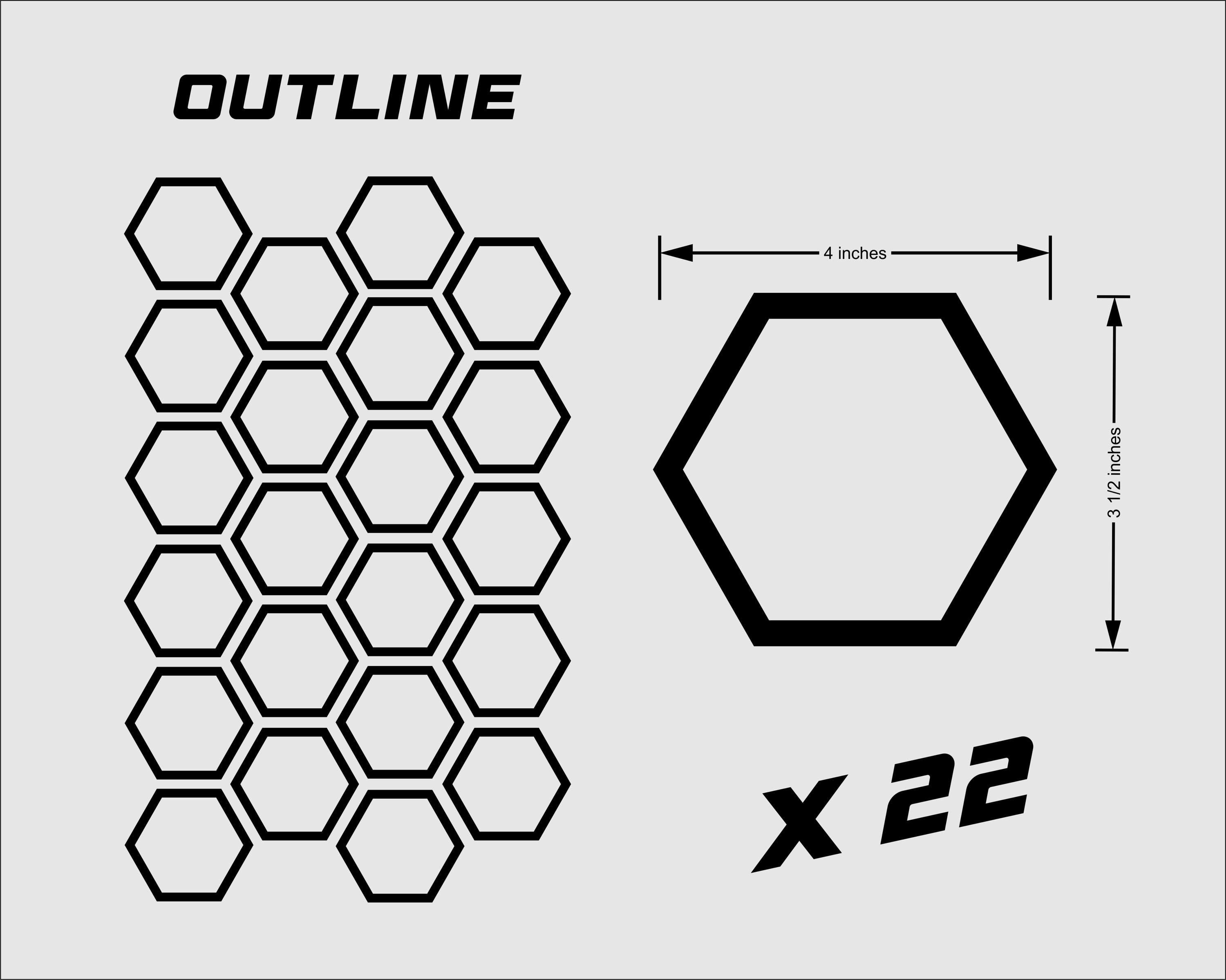 Custom Hexagon / Honeycomb Vinyl Decal, Car Decals, Car Wrap, DIY Car ...
