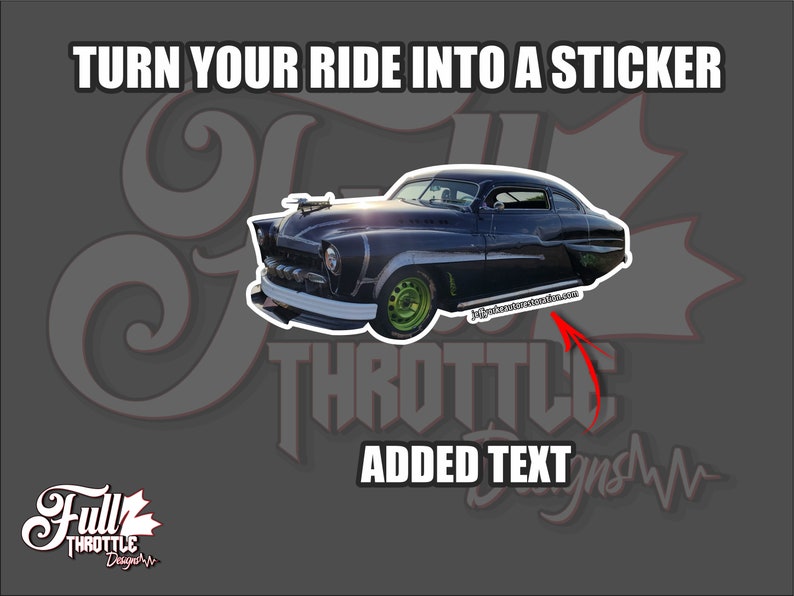 Custom Car Portrait Sticker | Personalized Decal - Etsy