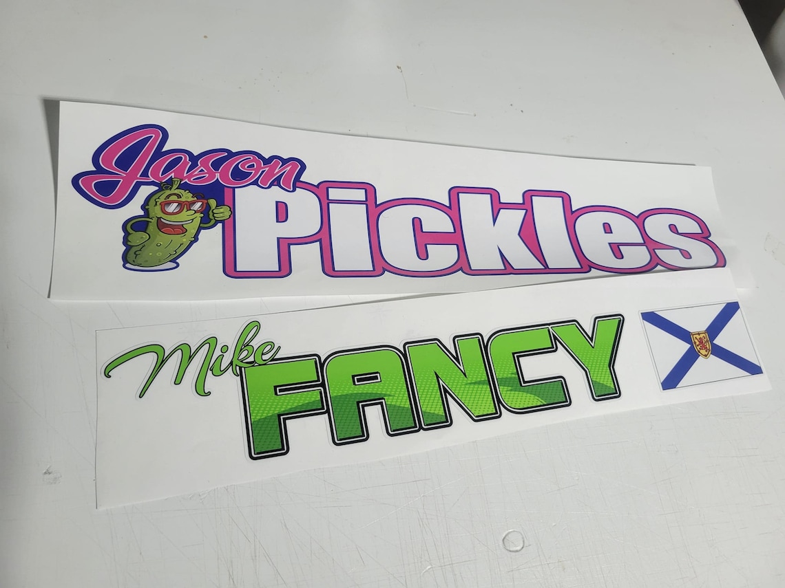 Custom Name Decal, Race Car Name Bar, Custom Decal, Outdoor, Motorsport ...