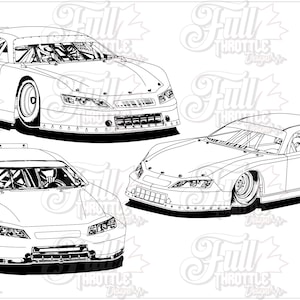 Late-model Race Car Files, PDF, Vector File, Graphic Design Tools - Etsy