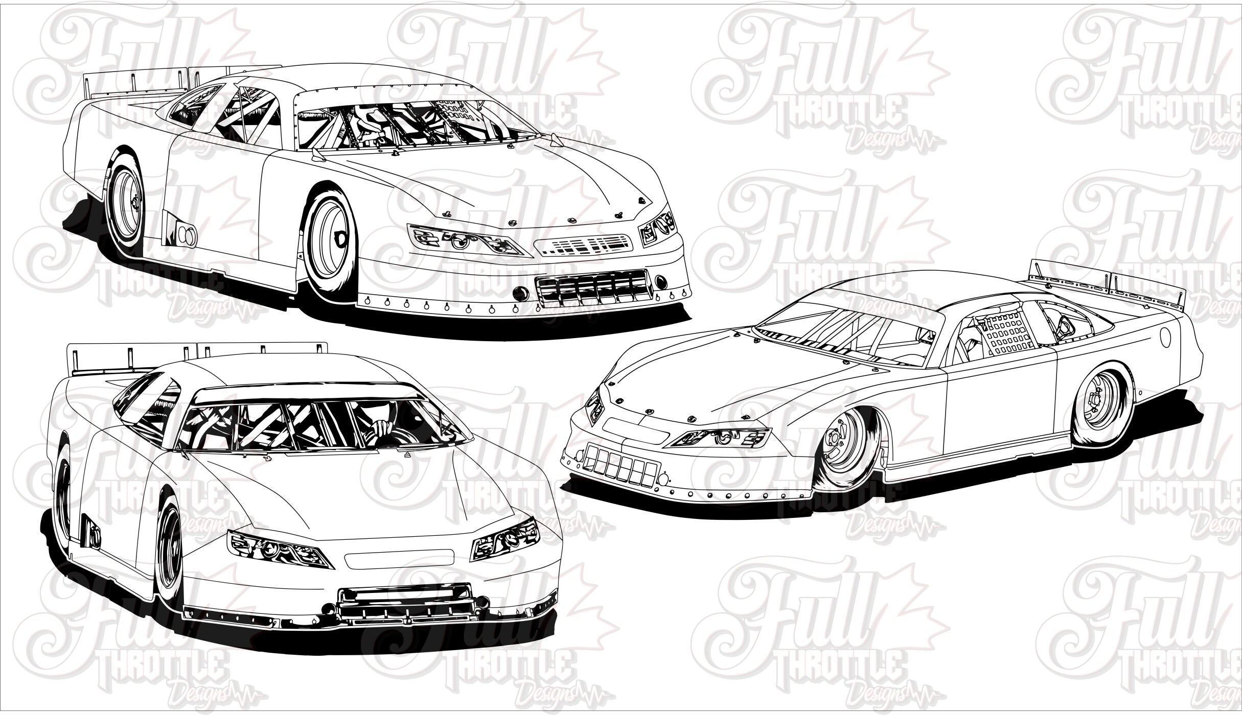 Late-model Race Car Files, PDF, Vector File, Graphic Design Tools - Etsy
