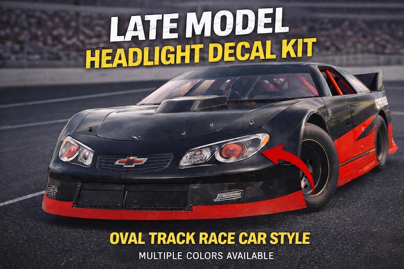 Late Model Headlight Decal Kit – Oval Track Race Car Vinyl Graphics - Etsy