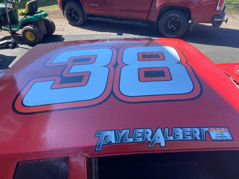 Custom Race Car Name Decal, Motorsport Vinyl Sticker - Etsy