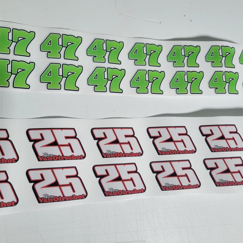 Race Car Numbers Decals - Etsy UK