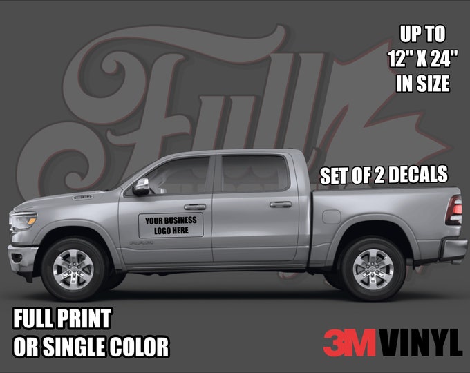 Custom Vehicle Decal Business Logo Printed Vinyl Sticker Custom Van ...