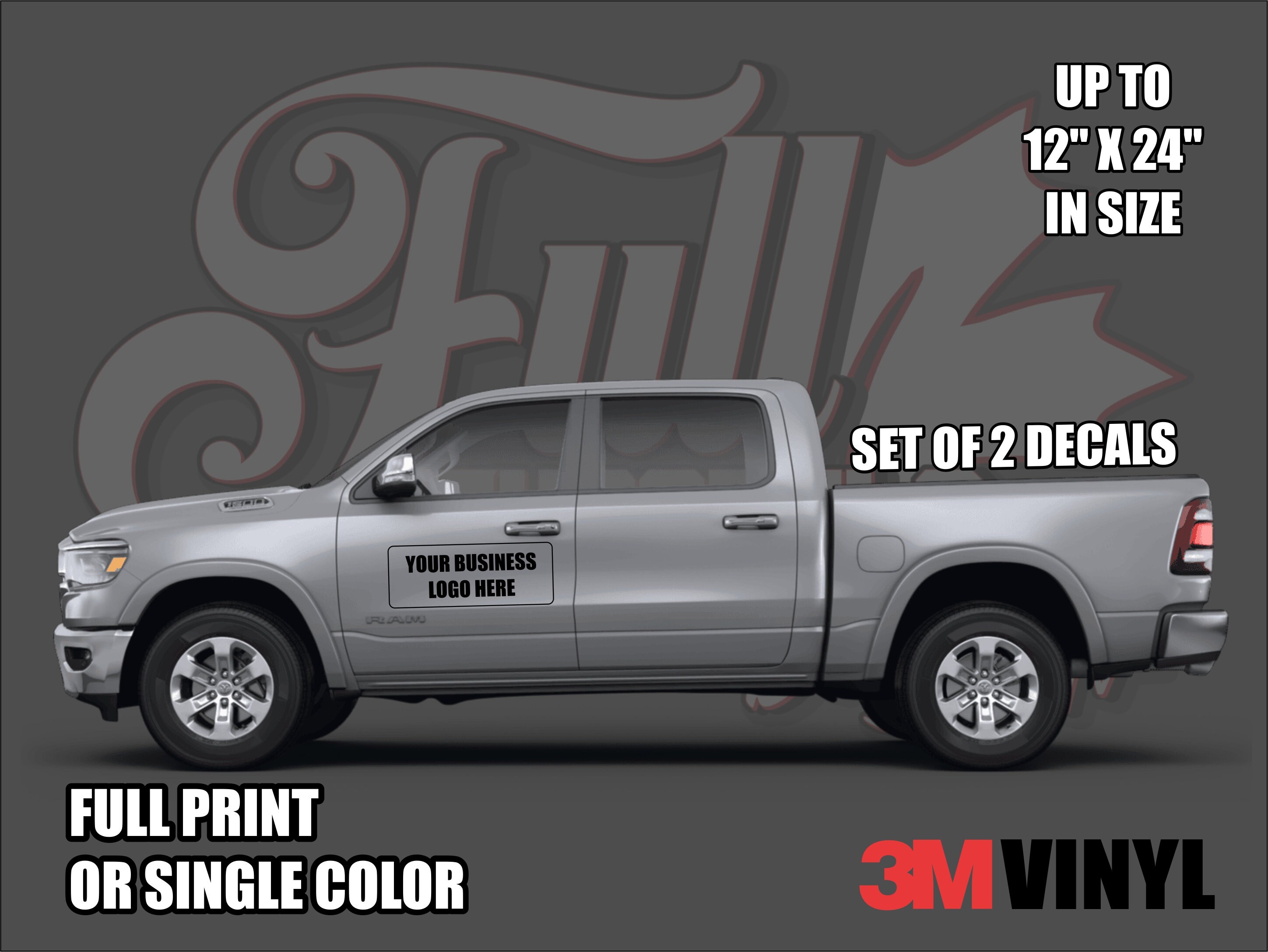 Custom Printed Vehicle, Outdoor Business Logo Decal Sticker, Custom ...