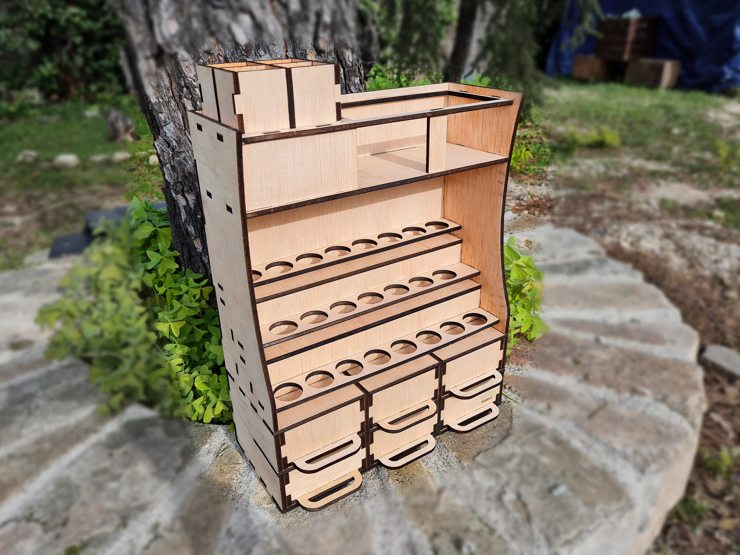 Organizer for Modeling Tools, With Shelves for 27mm Paints, Drawers and ...