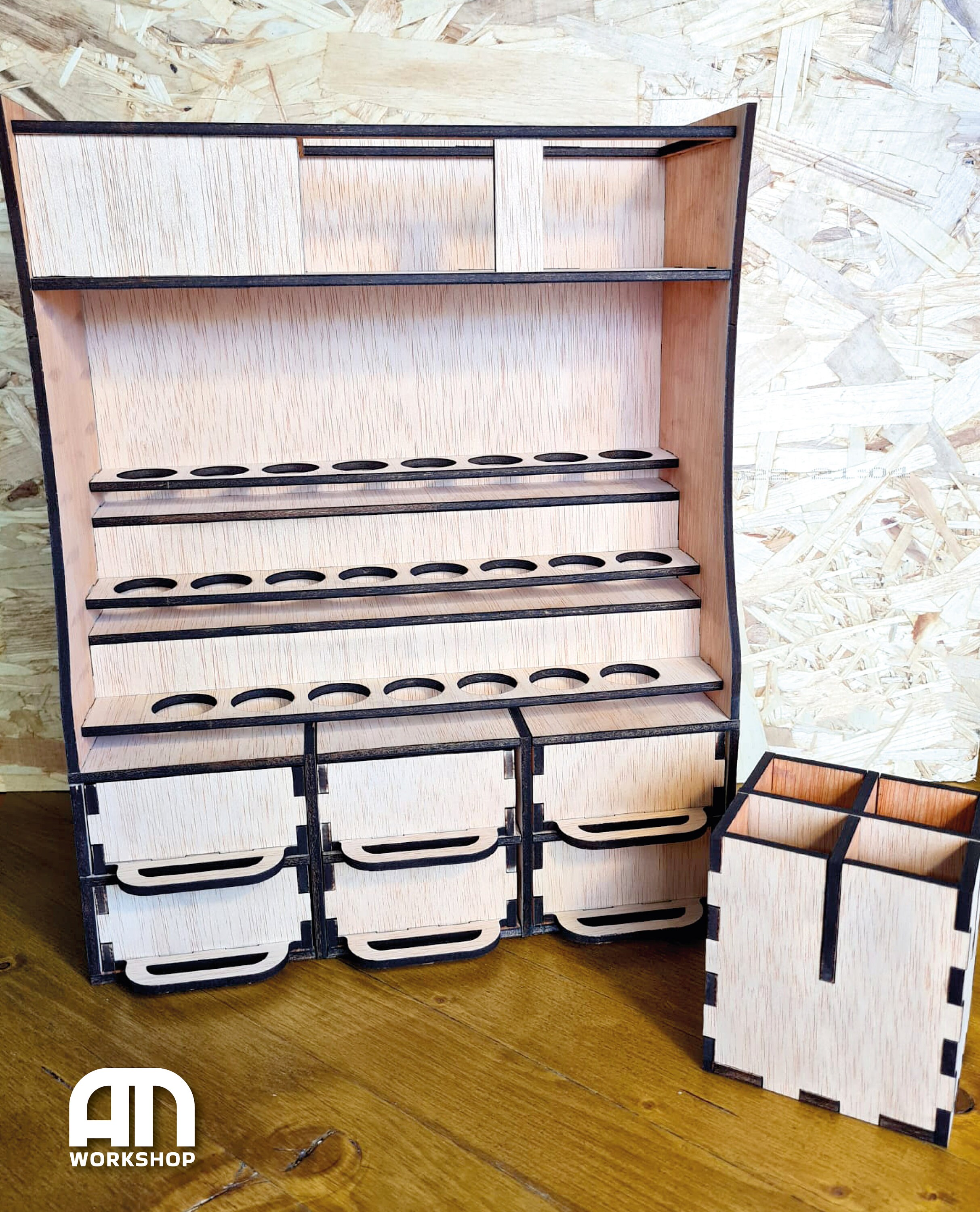 Organizer for Modeling Tools, With Shelves for 27mm Paints, Drawers and ...